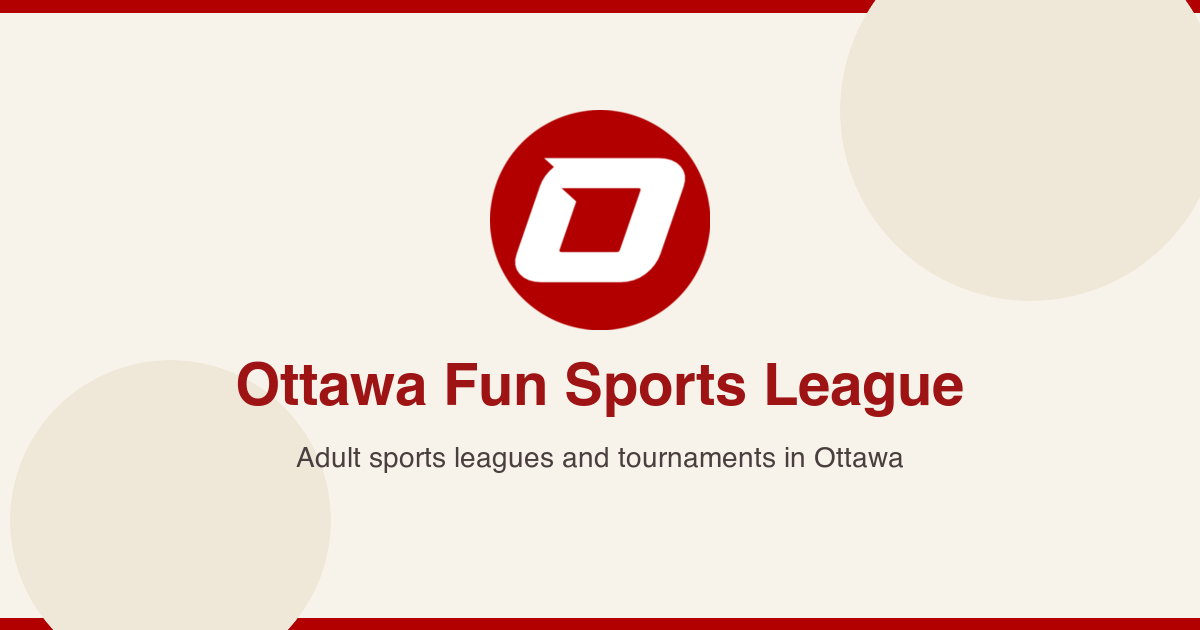 Ottawa Adult Sports Leagues, Tournaments & Drop-Ins | OFSL